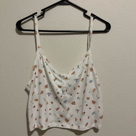 American Eagle Outfitters | Tops | Cropped Floral American Eagle Tank Top | Poshmark